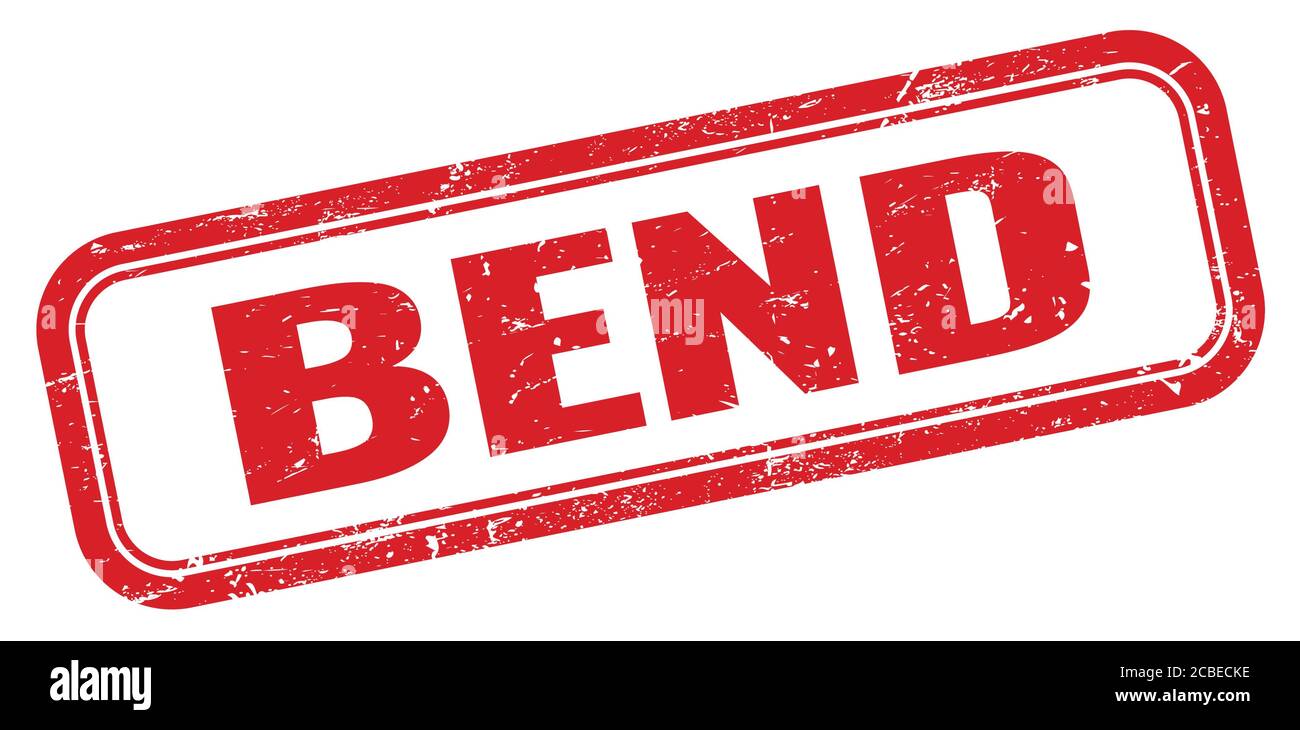 BEND red grungy rectangle stamp sign Stock Photo - Alamy