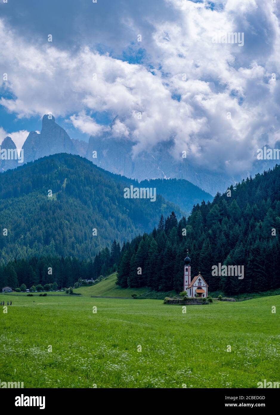 Dolomites Italy, Santa Magdalena Village in Dolomites area Italy Val di ...