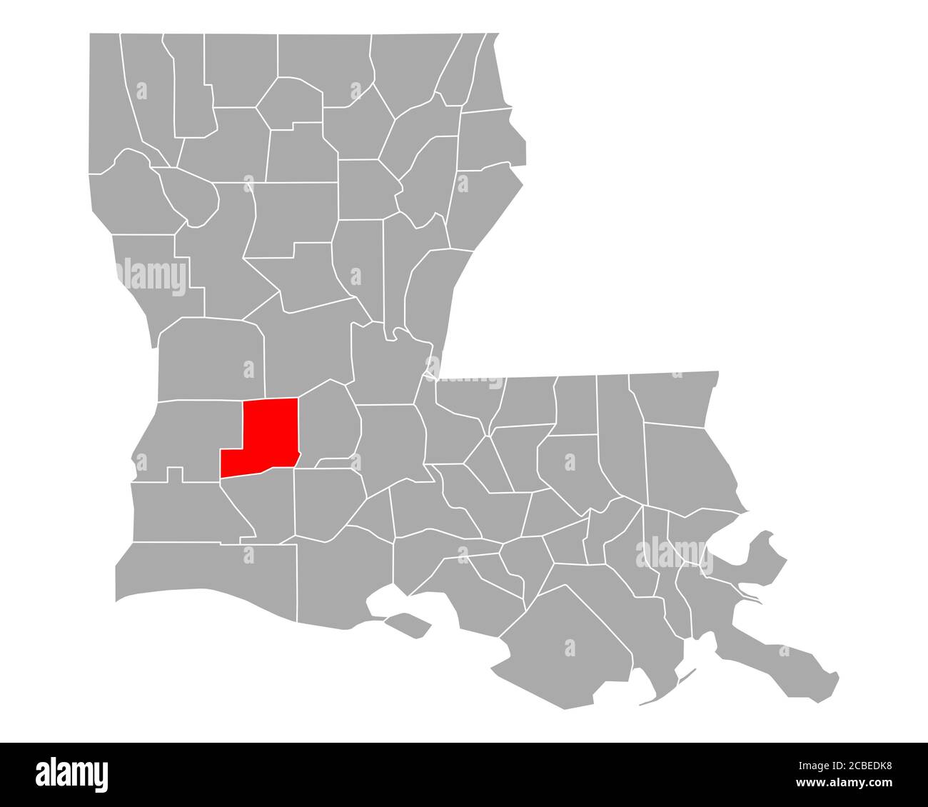 Map of Allen in Louisiana Stock Photo - Alamy