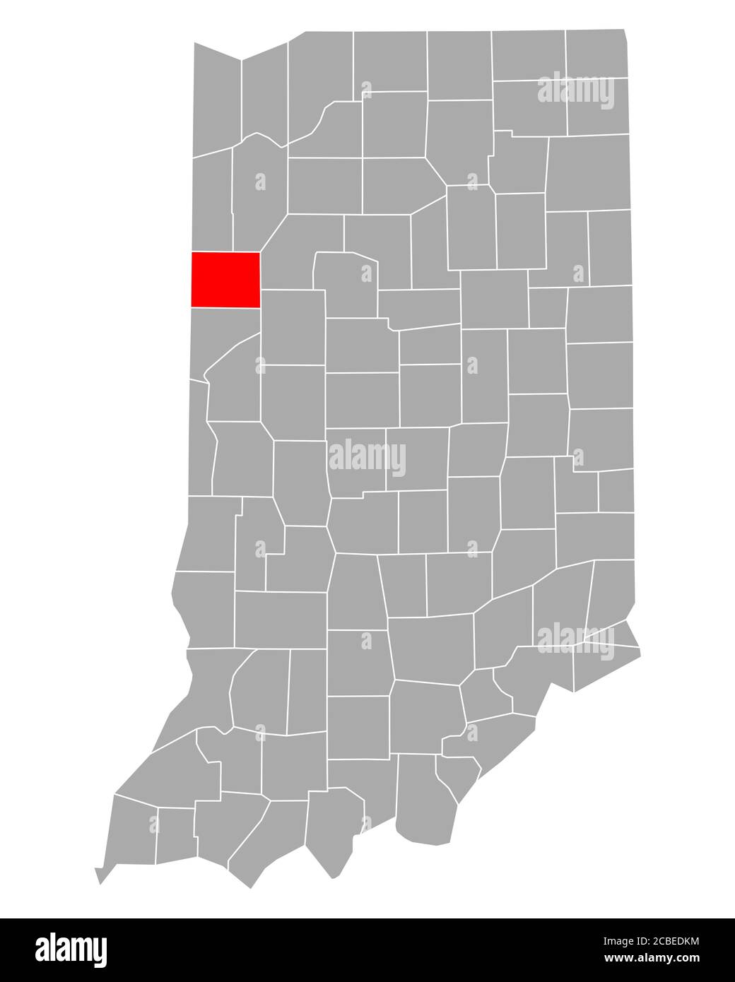 Map of Benton in Indiana Stock Photo - Alamy