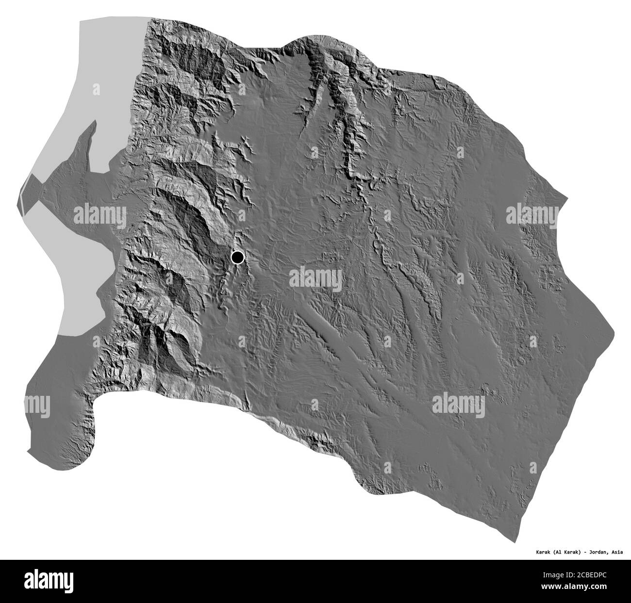 Shape of Karak, province of Jordan, with its capital isolated on white ... Shape of Karak, province of Jordan, with its capital isolated on white ...