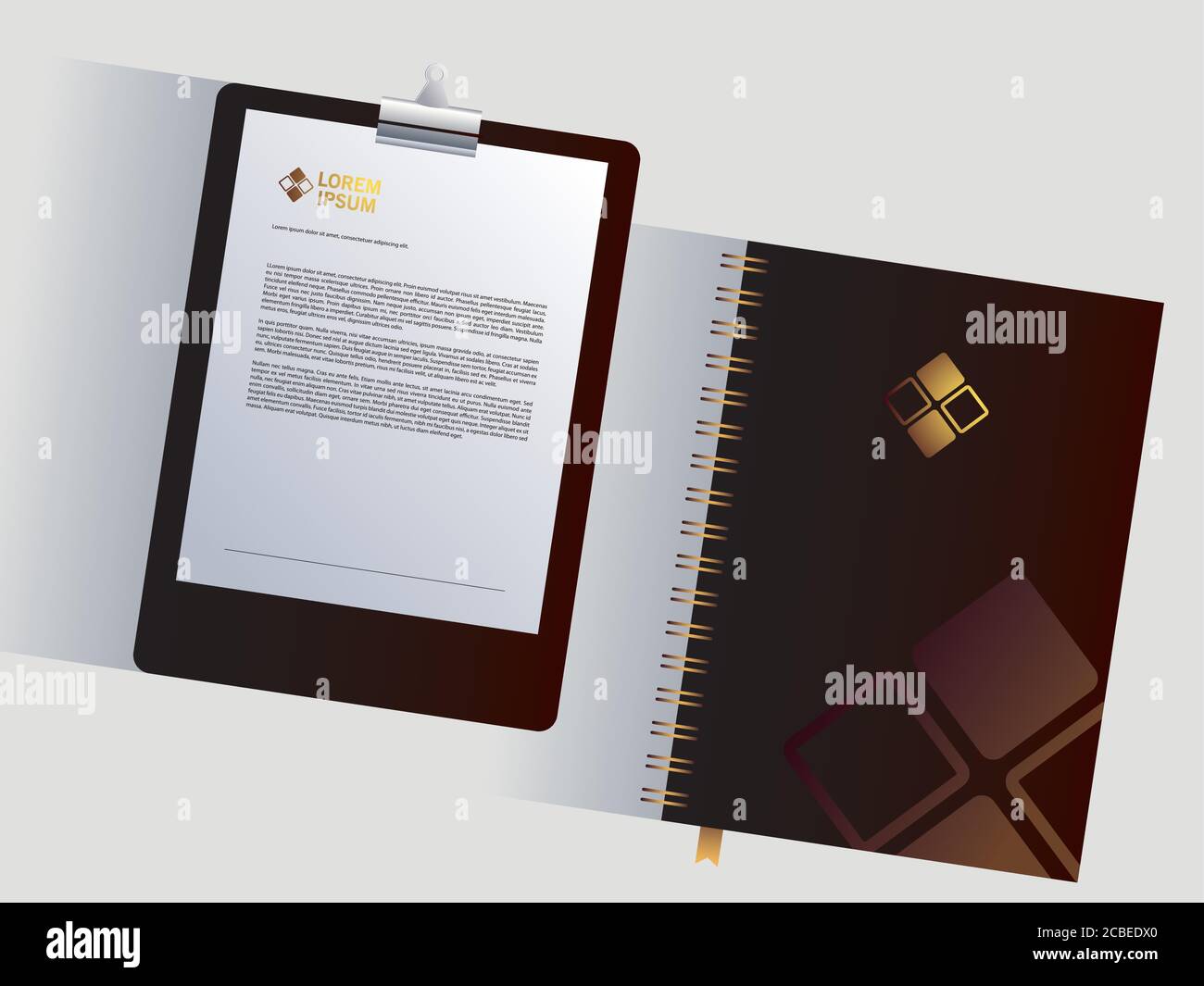 notebook, corporate identity template on white background vector ...