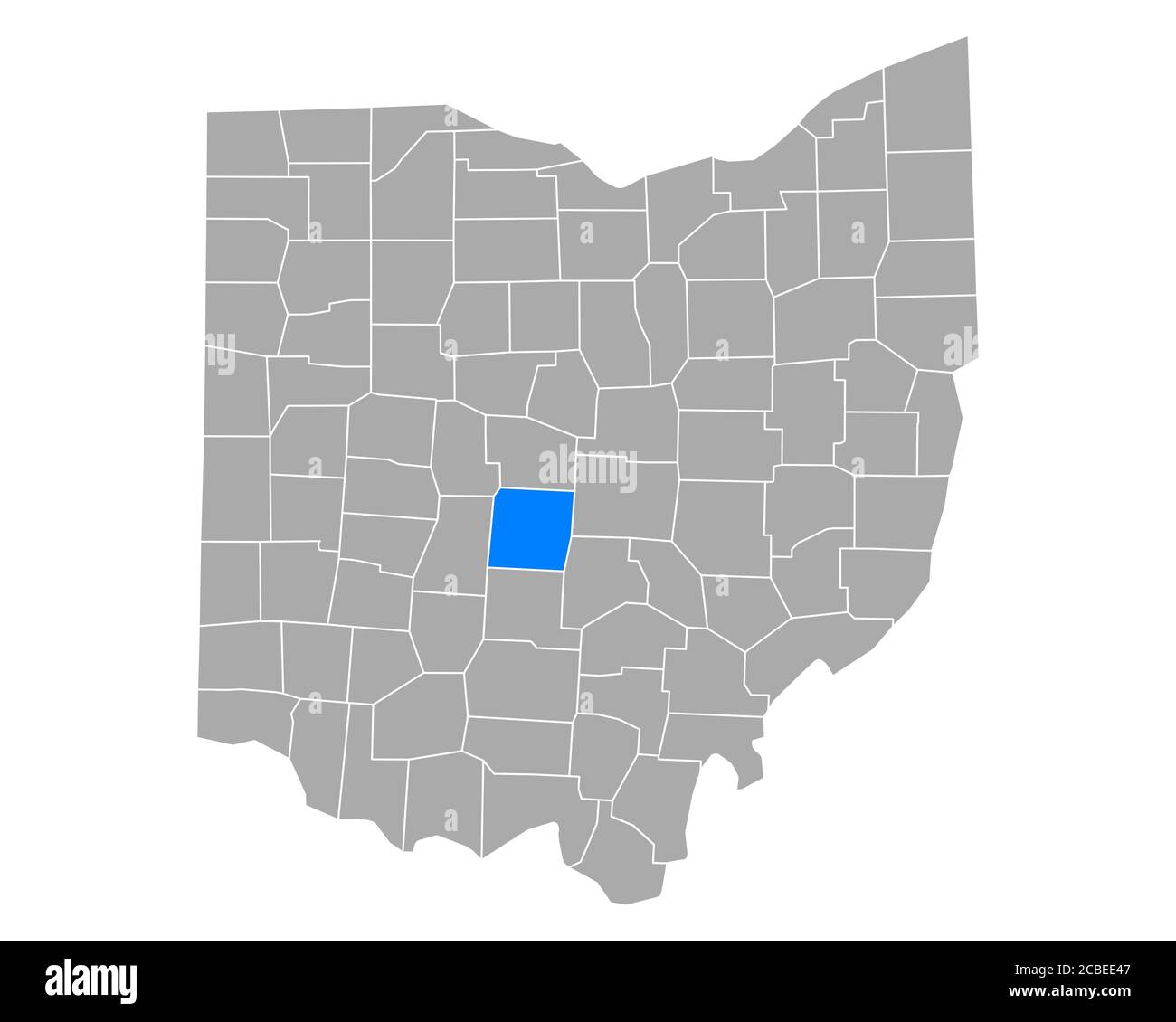 Map of Franklin in Ohio Stock Photo - Alamy