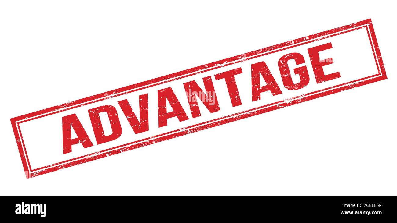 ADVANTAGE red grungy rectangle stamp sign Stock Photo - Alamy