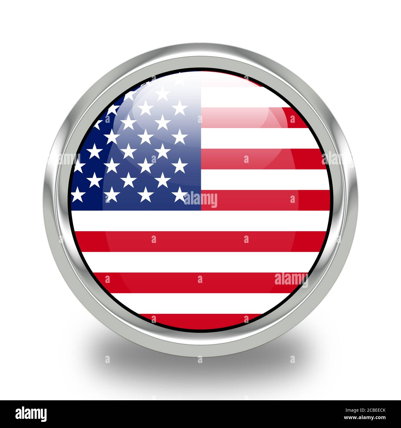 American Flag Button