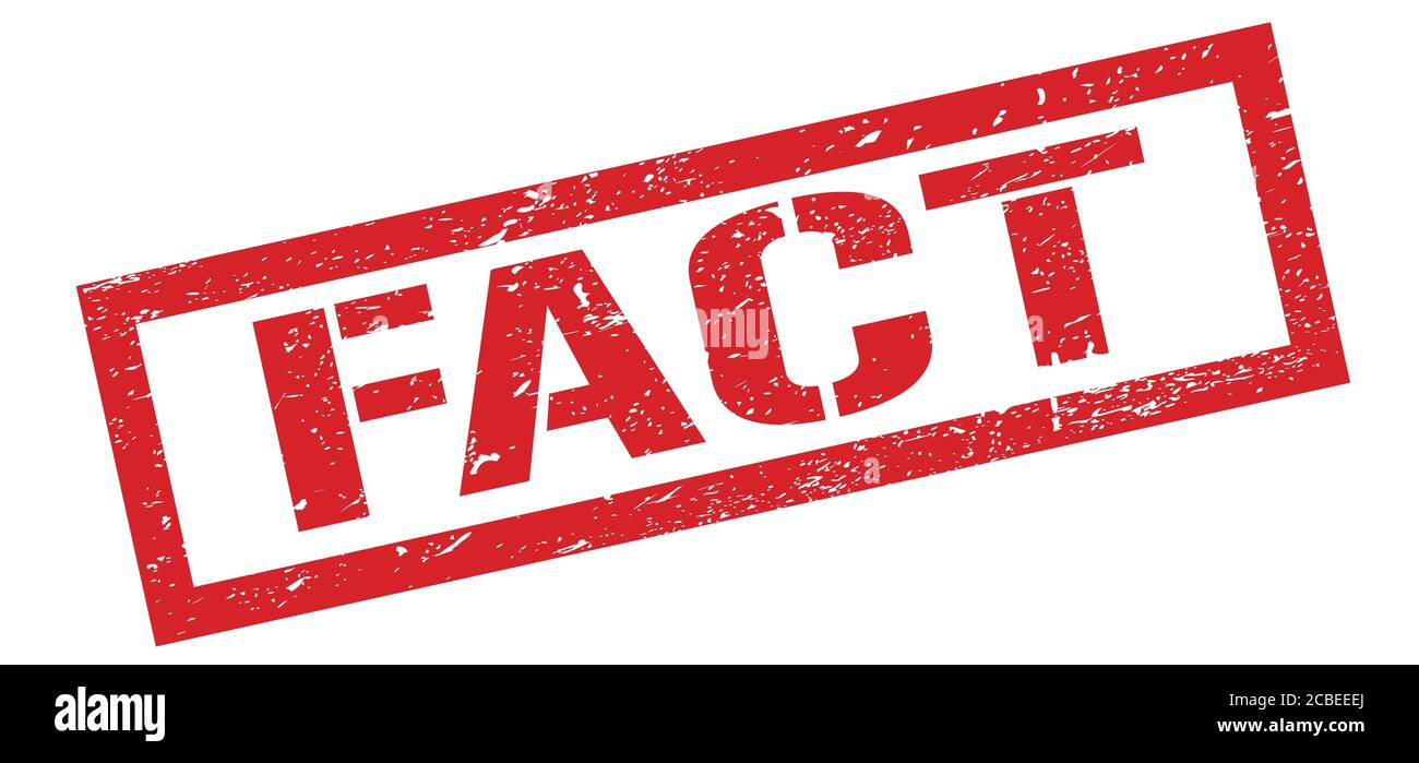 FACT red grungy rectangle stamp sign Stock Photo - Alamy