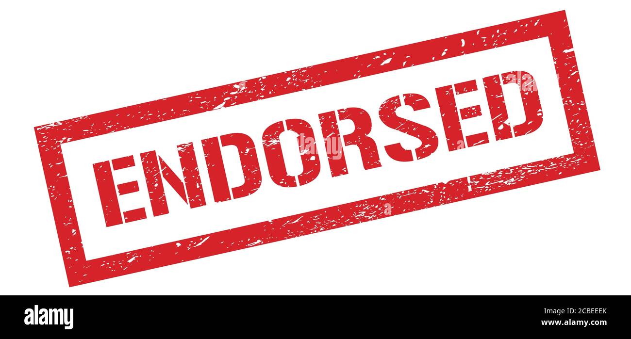 Endorsed word hi-res stock photography and images - Alamy