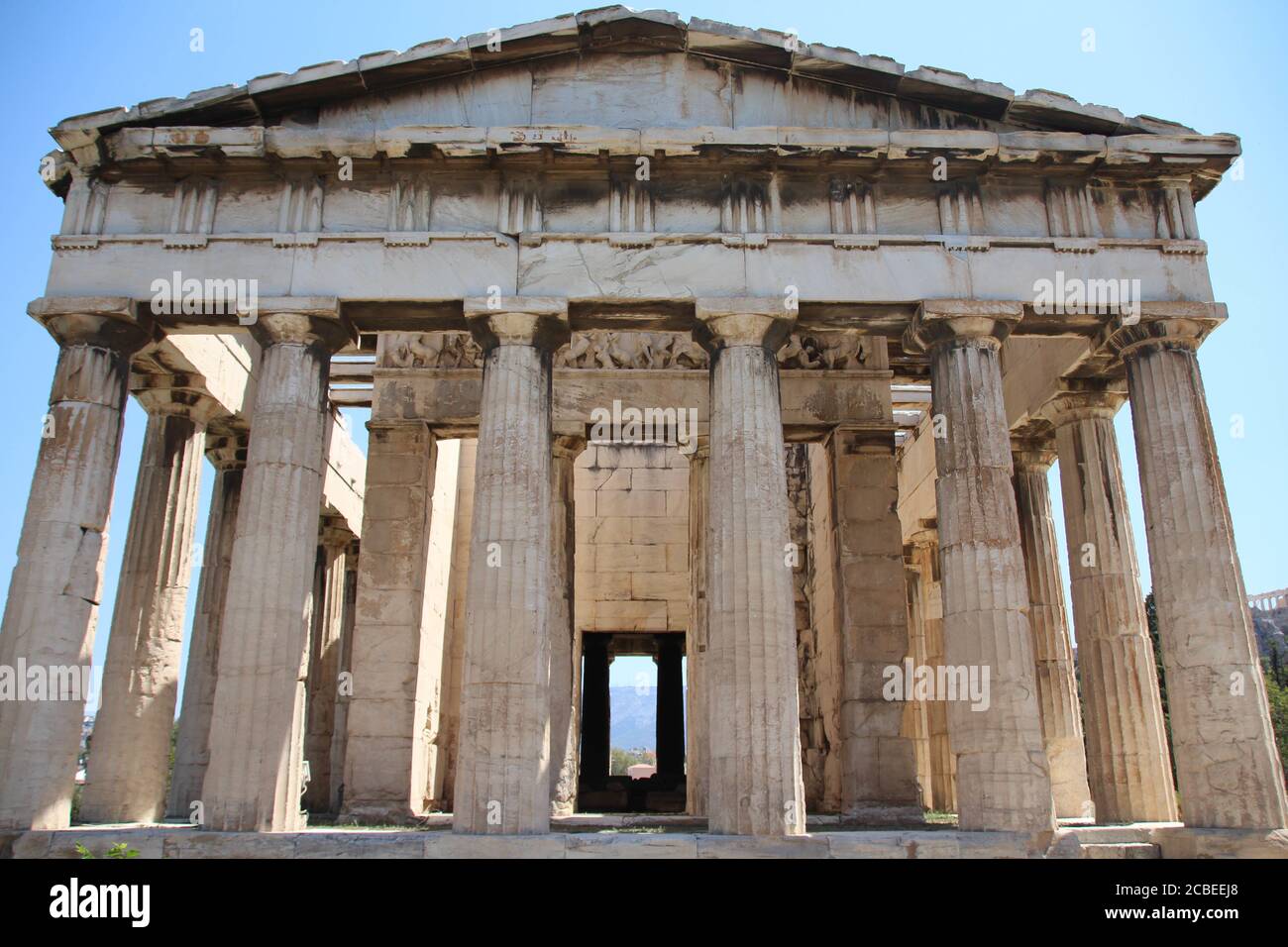 Ruins of the temple of Hephaestus at the ancient Agora of Athens, Greece Stock Photo - Alamy