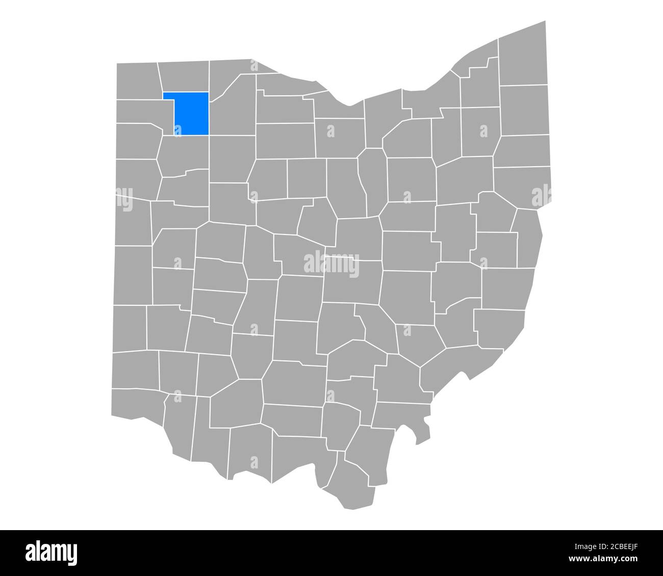 Map of Henry in Ohio Stock Photo - Alamy