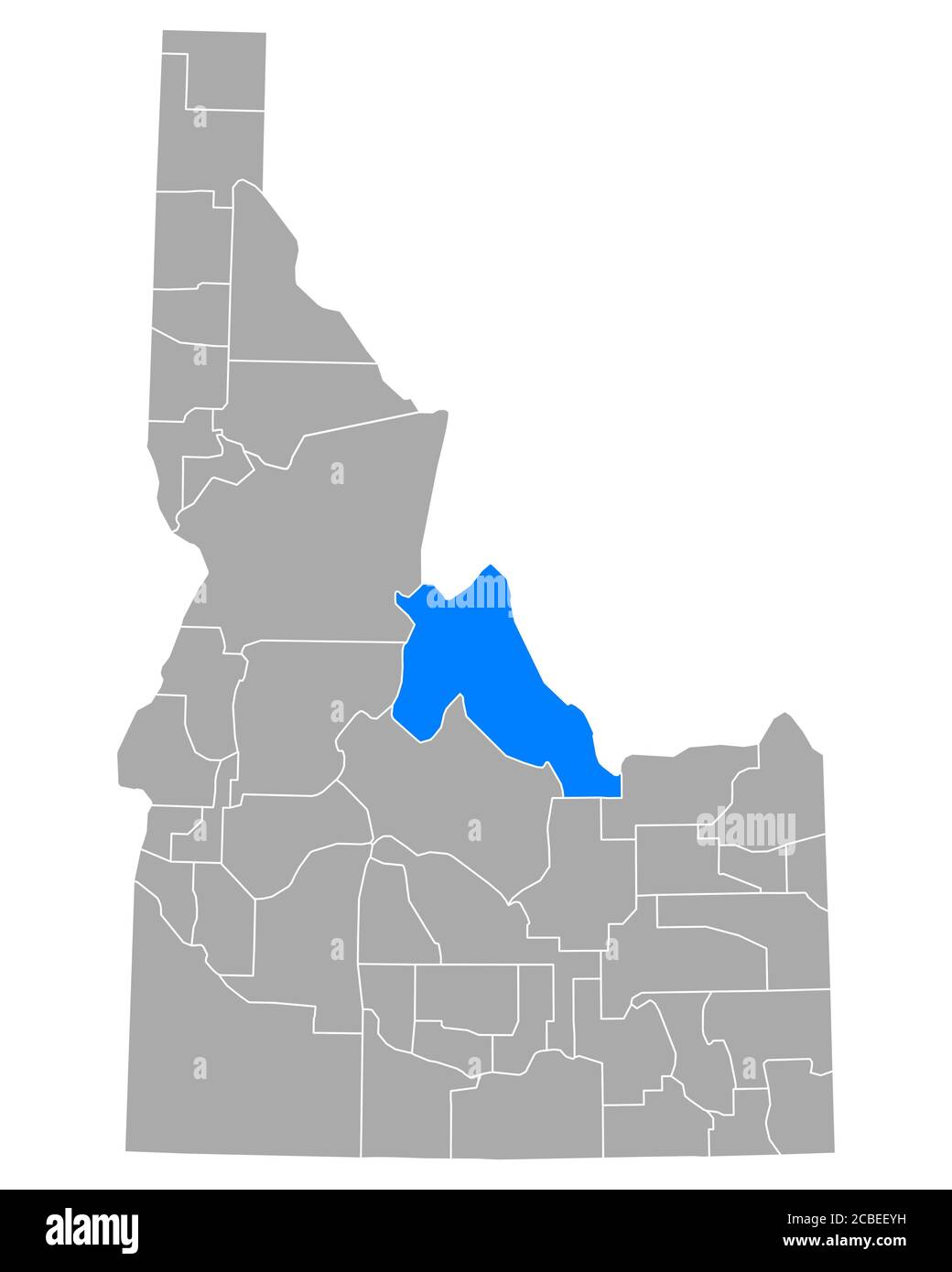 Map of Lemhi in Idaho Stock Photo - Alamy