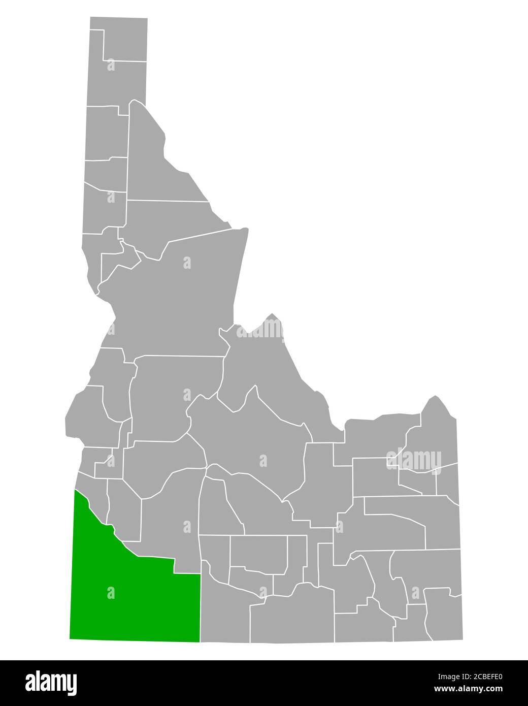 Map of Owyhee in Idaho Stock Photo - Alamy