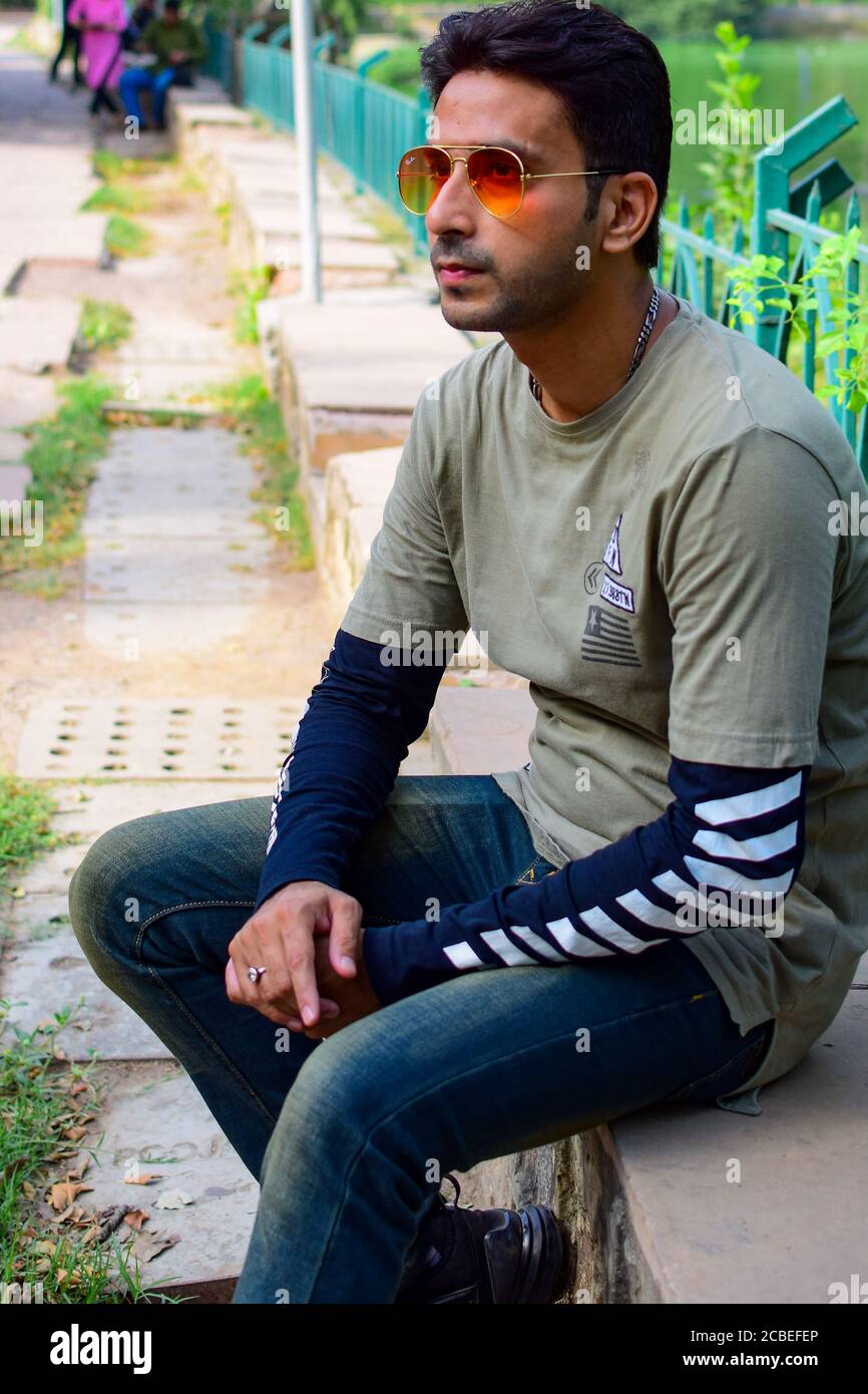 New Delhi India – March 3 2020 : Man portrait, smart casual man ...