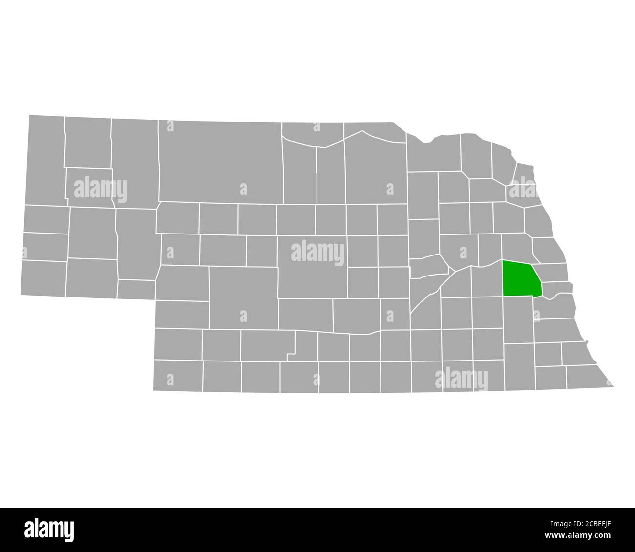 Saunders county map hi-res stock photography and images - Alamy