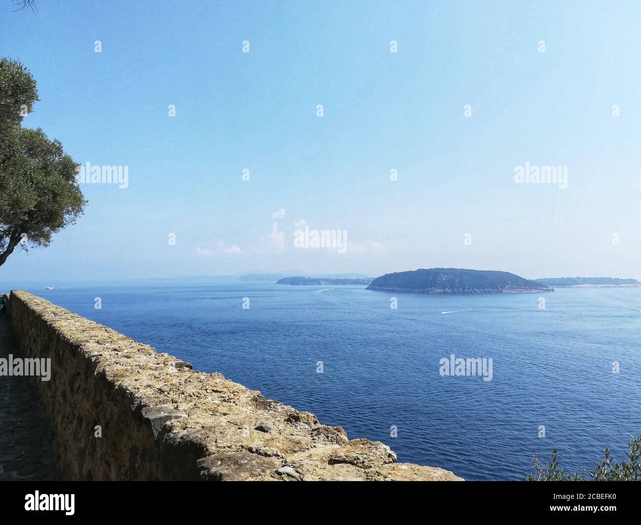 Gorgeous view of the Vivara island located in Italy during daylight ...