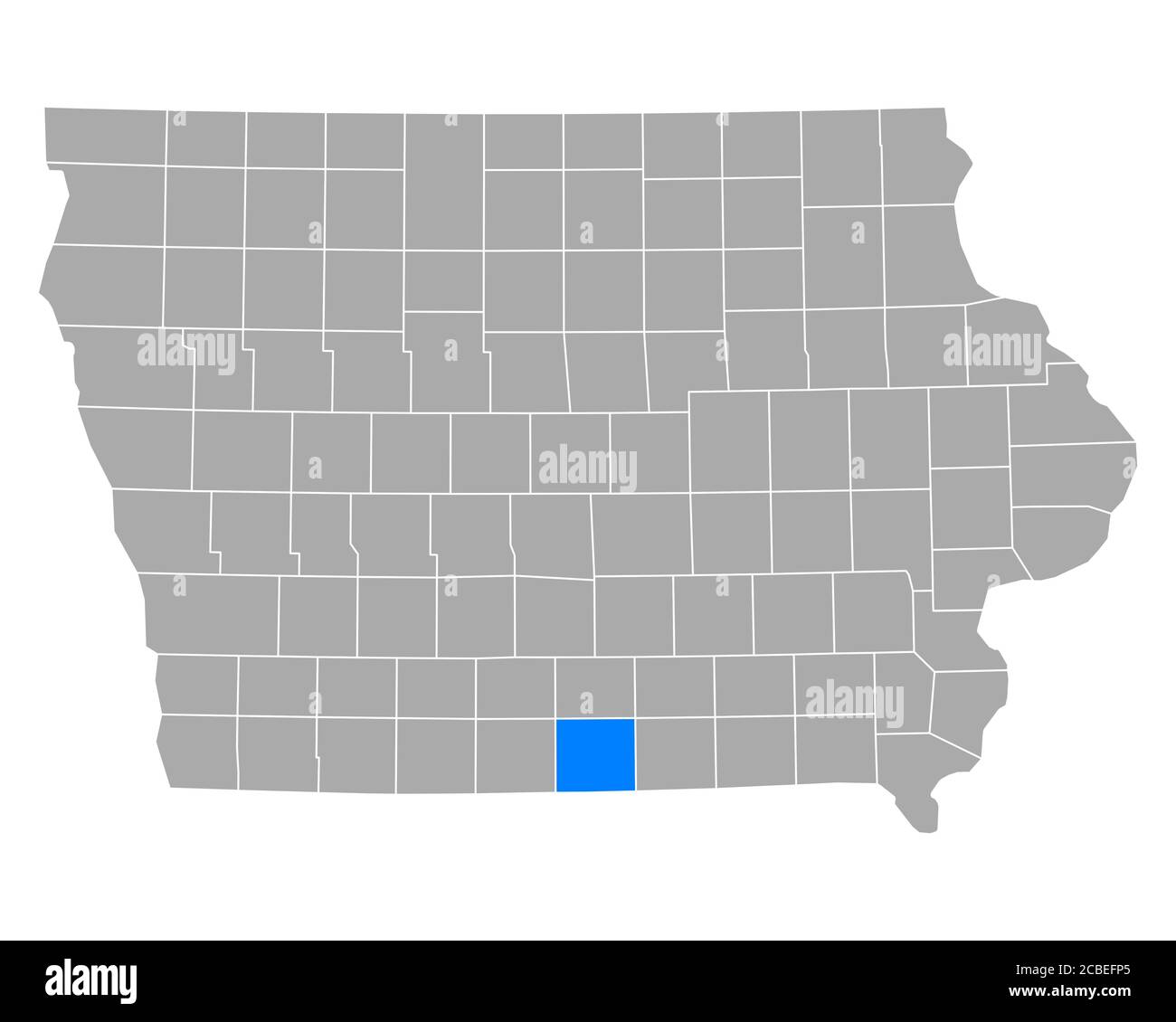 Map of Wayne in Iowa Stock Photo - Alamy