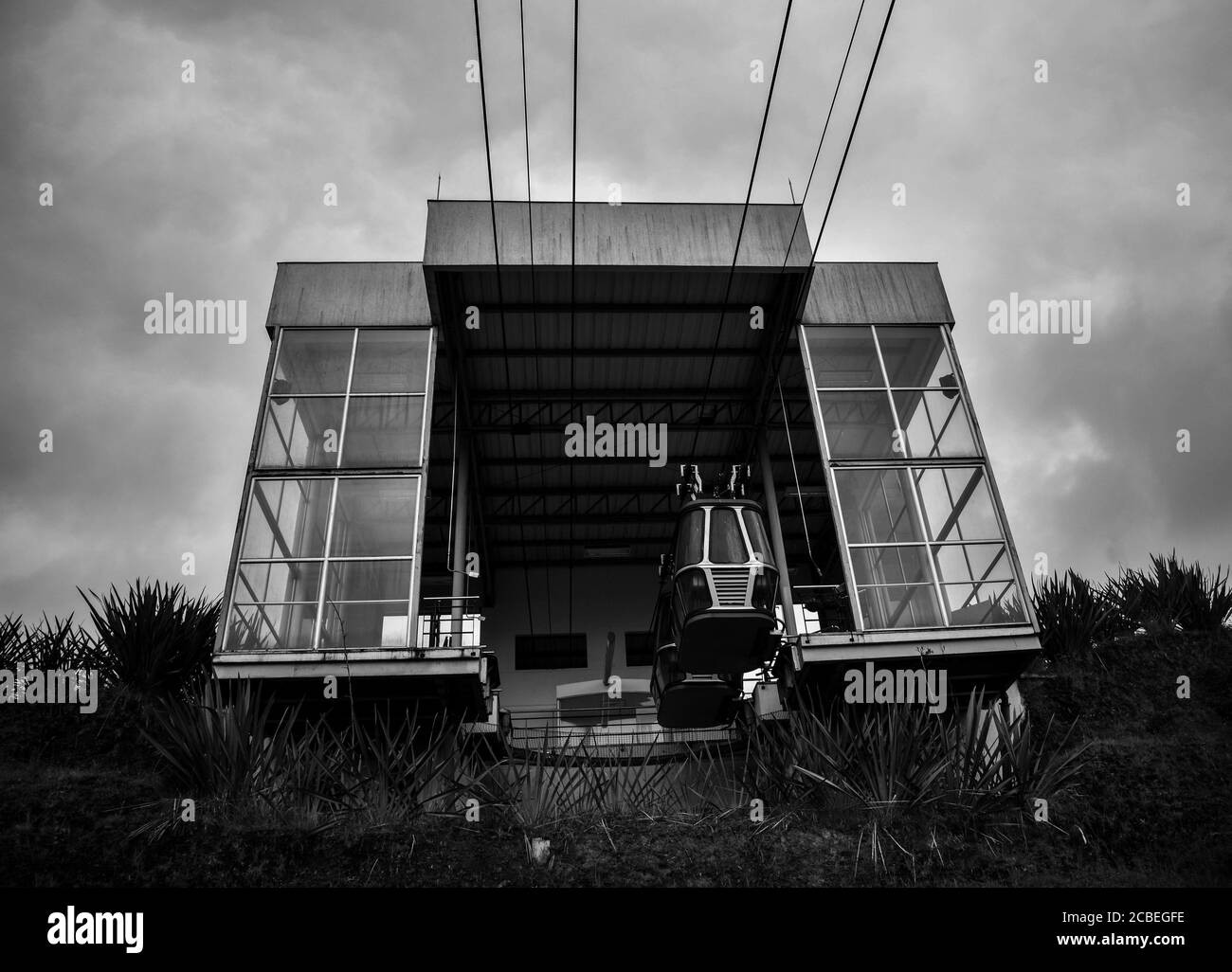 Old cableway Black and White Stock Photos & Images - Alamy