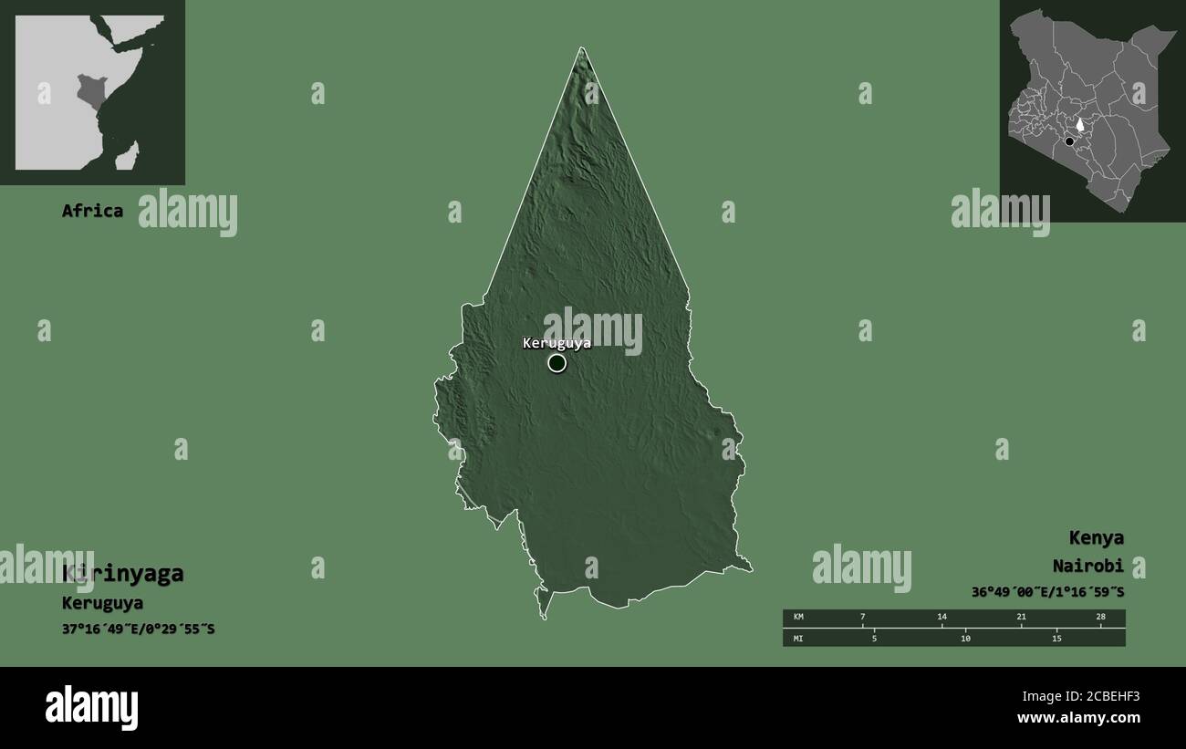 Kirinyaga map hi-res stock photography and images - Alamy