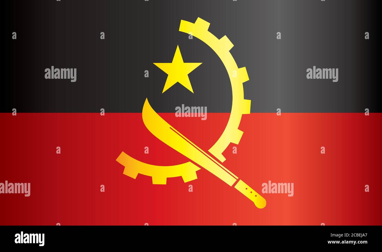 Flag of Angola, Republic of Angola. Template for award design, an ...
