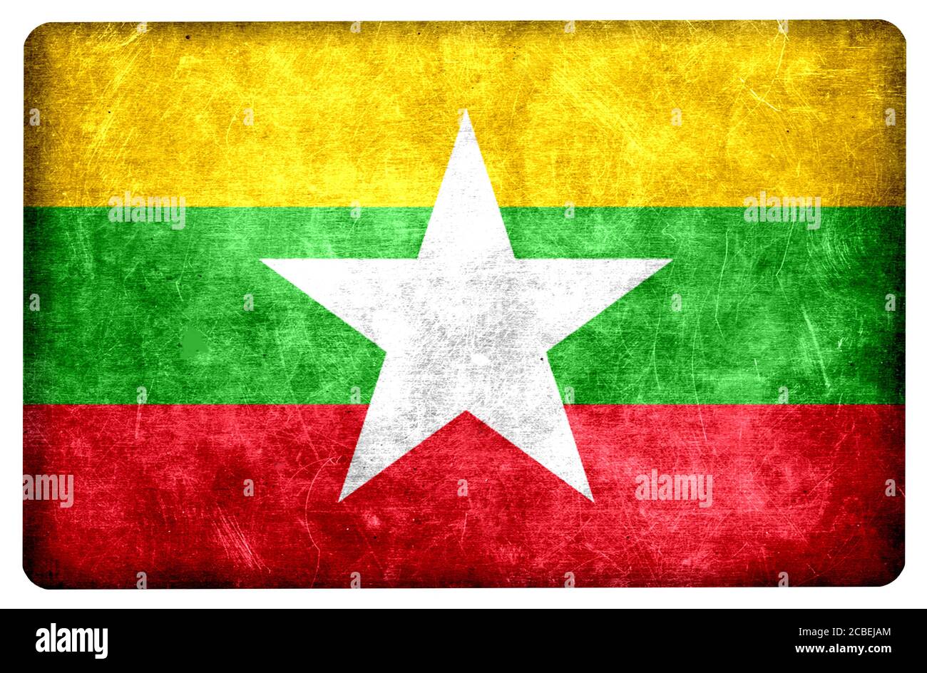 Flag of Myanmar Stock Photo - Alamy