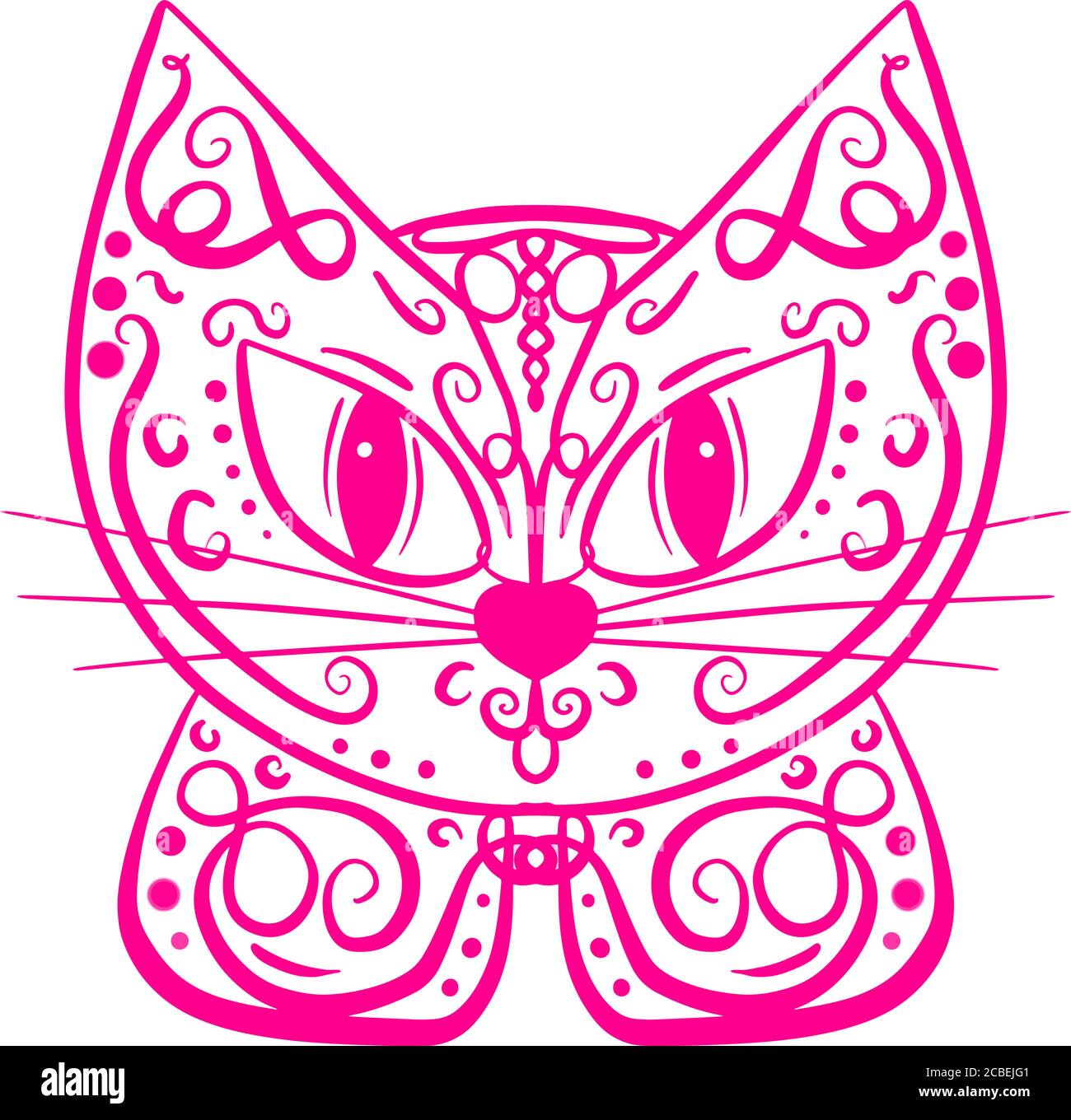 Abstract Cartoon Animal Cat Dog Logo Illustration Cartoon Design Stock ...