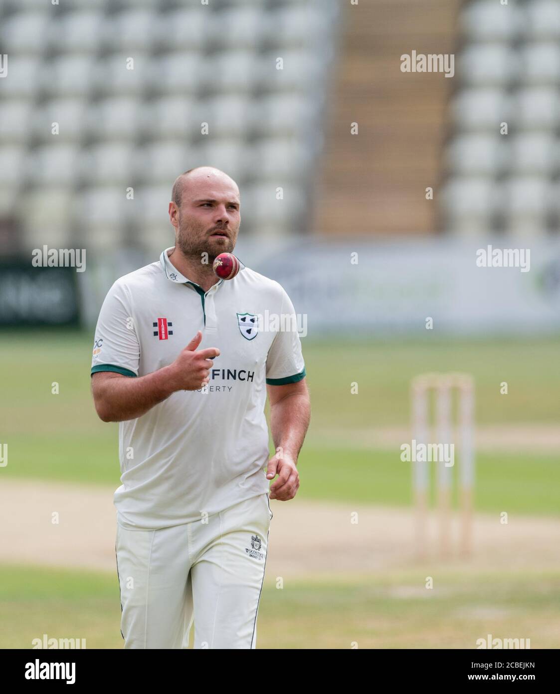 Worcestershire's Joe Leach in a Bob Willis Trophy Match between ...