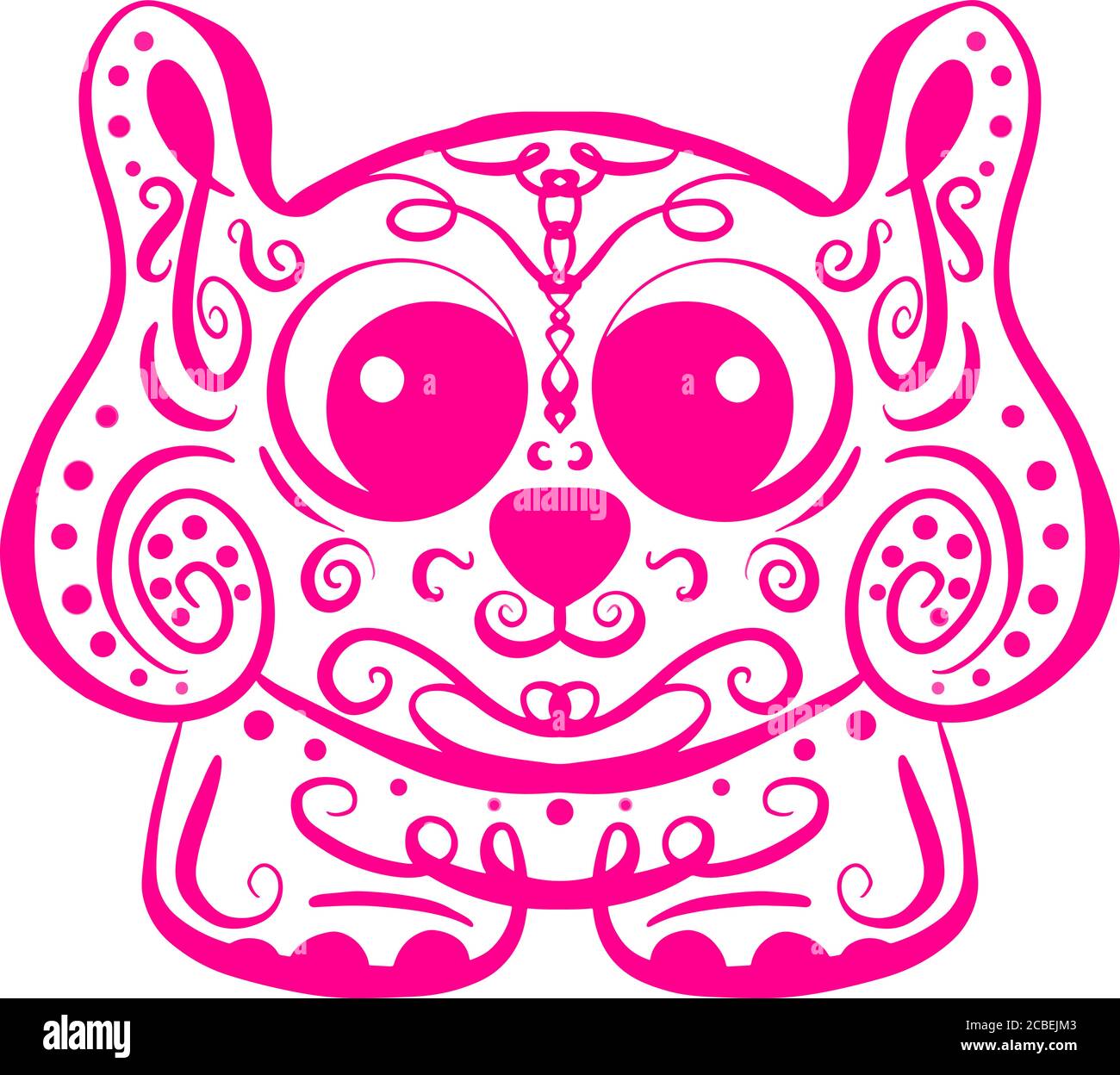 Abstract Cartoon Animal Cat Dog Logo Illustration Cartoon Design Stock ...