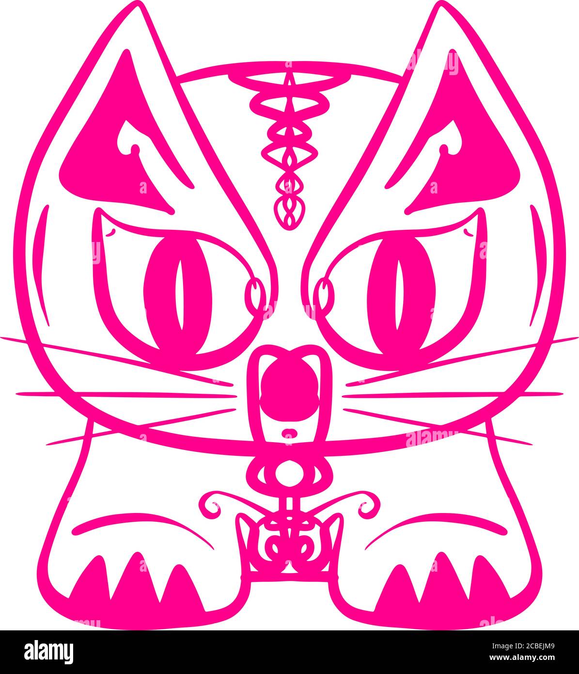 Abstract Cartoon Animal Cat Dog Logo Illustration Cartoon Design Stock ...