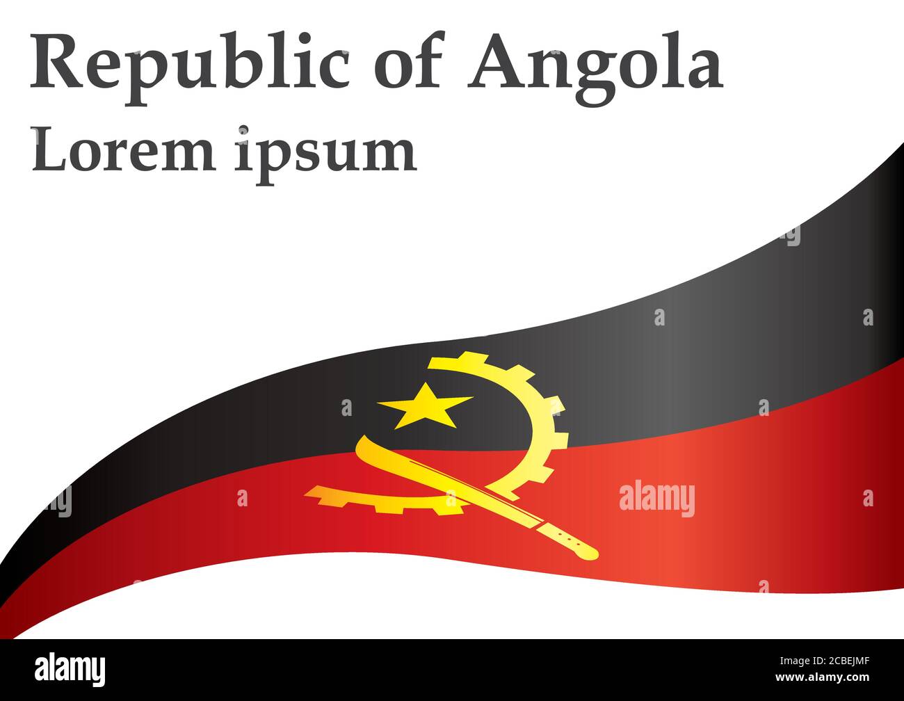 Flag of Angola, Republic of Angola. Template for award design, an ...
