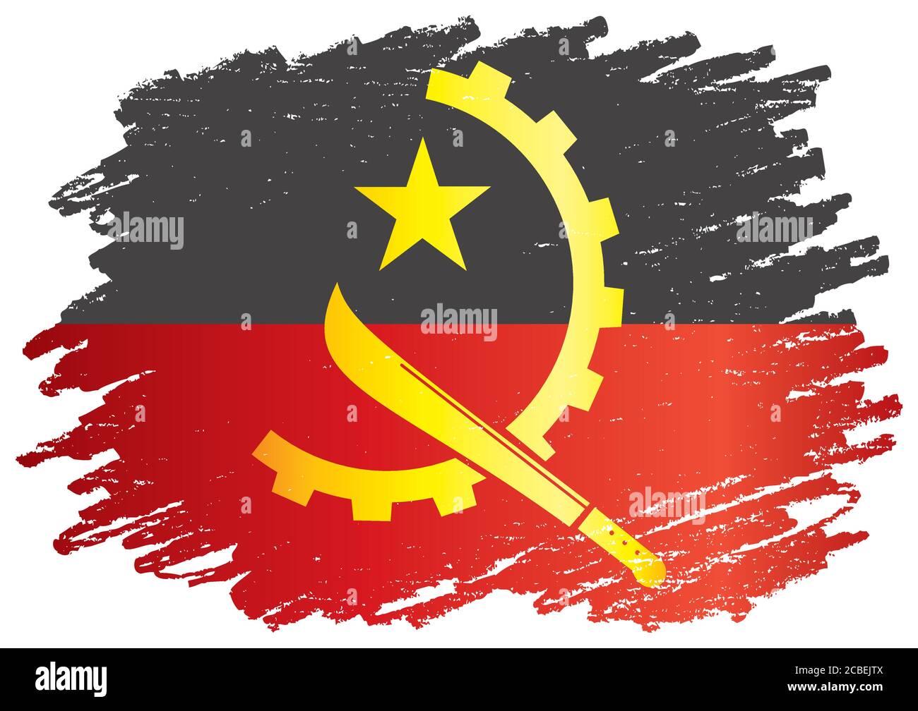 Flag of Angola, Republic of Angola. Template for award design, an ...