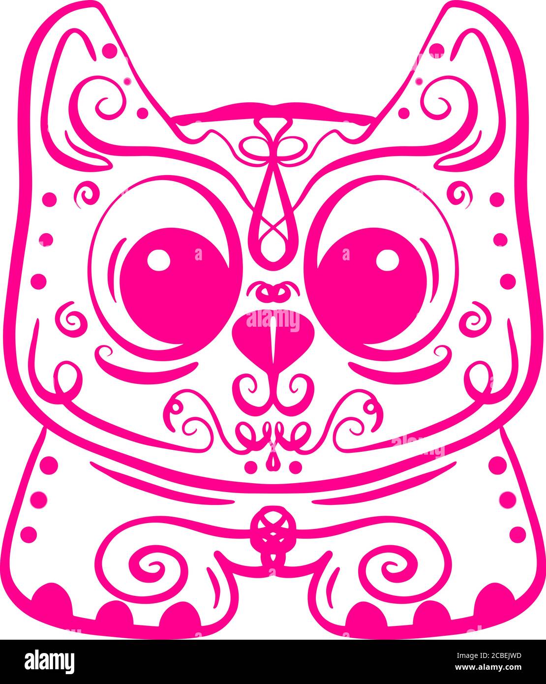 Abstract Cartoon Animal Cat Dog Logo Illustration Cartoon Design Stock ...