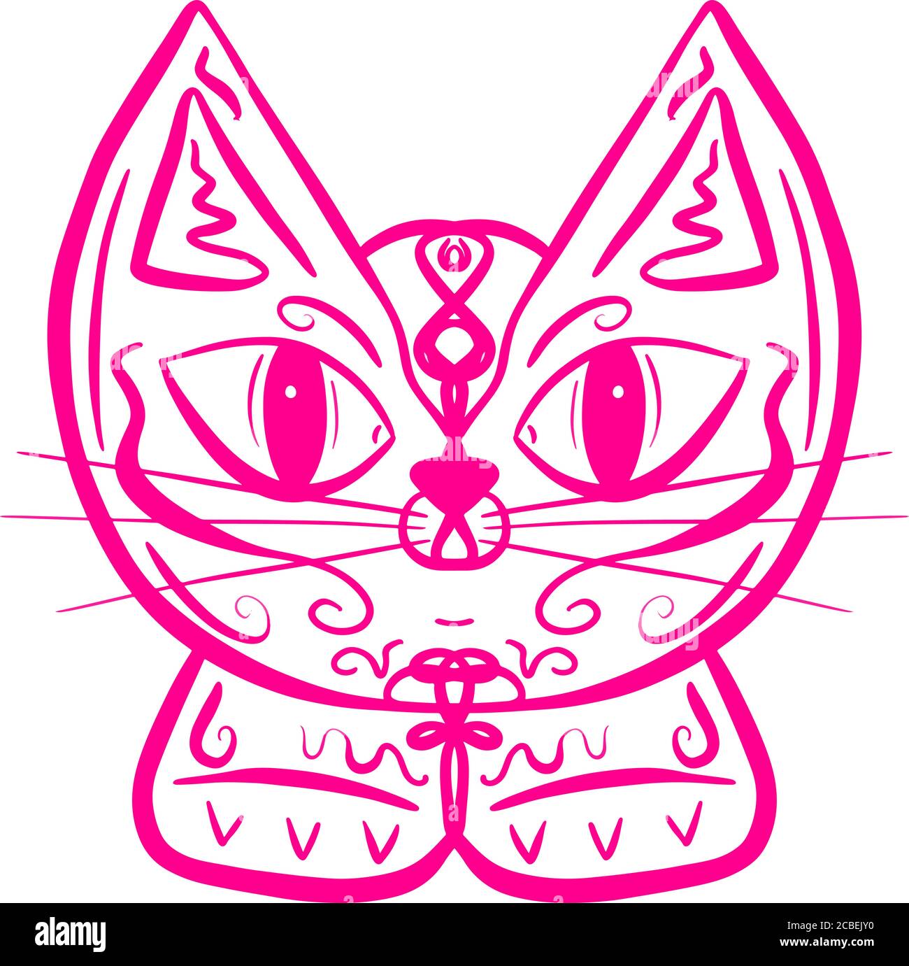 Abstract Cartoon Animal Cat Dog Logo Illustration Cartoon Design Stock ...