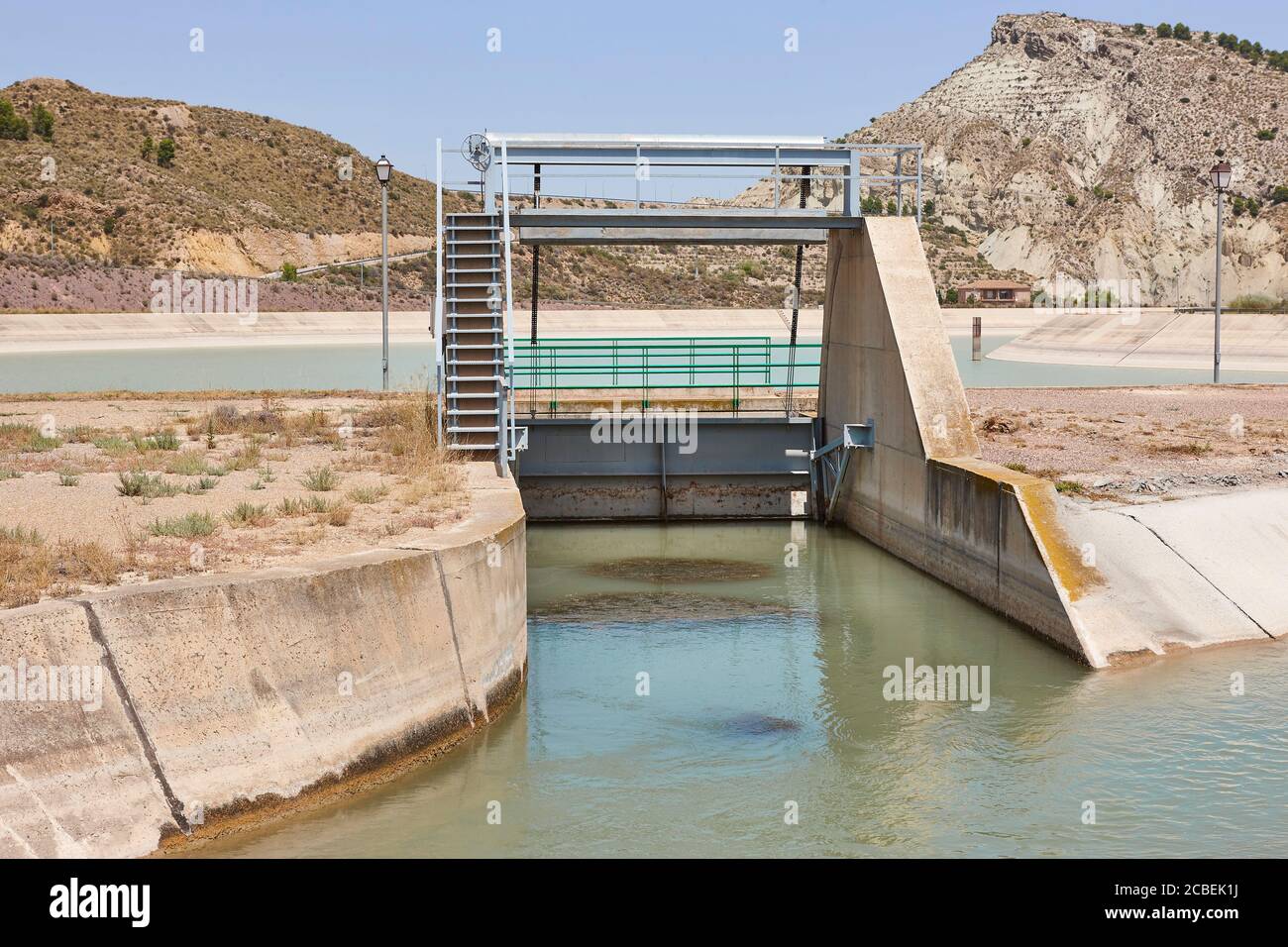 Floodgate and river diversion in Spain. Tajo-Segura, Murcia. Spain ...
