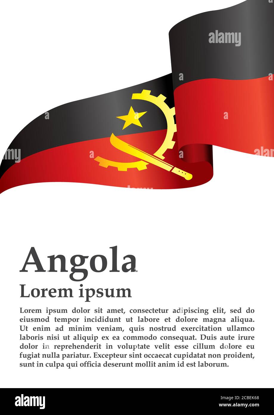 Flag of Angola, Republic of Angola. Template for award design, an ...