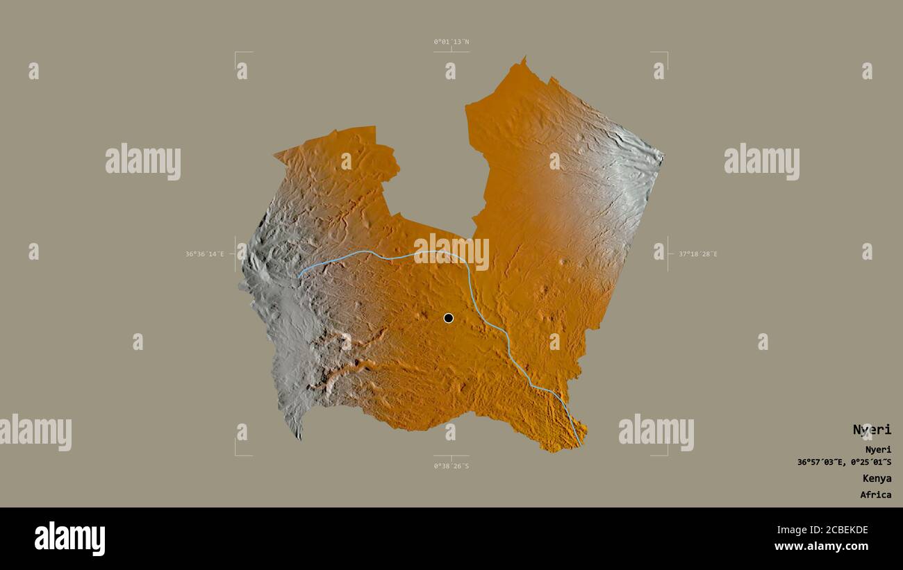 Map of nyeri hi-res stock photography and images - Alamy