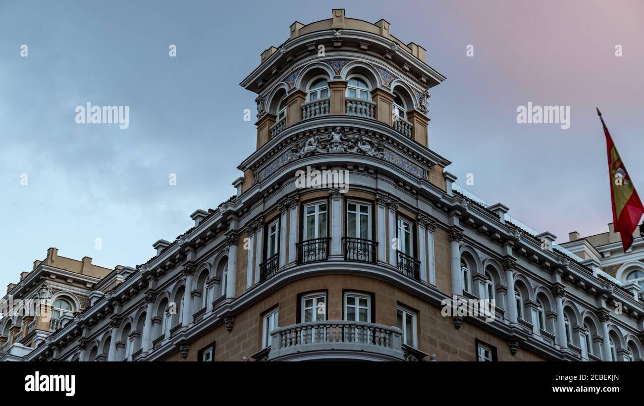 Architectural building facade in Madrid, Spain Stock Photo - Alamy
