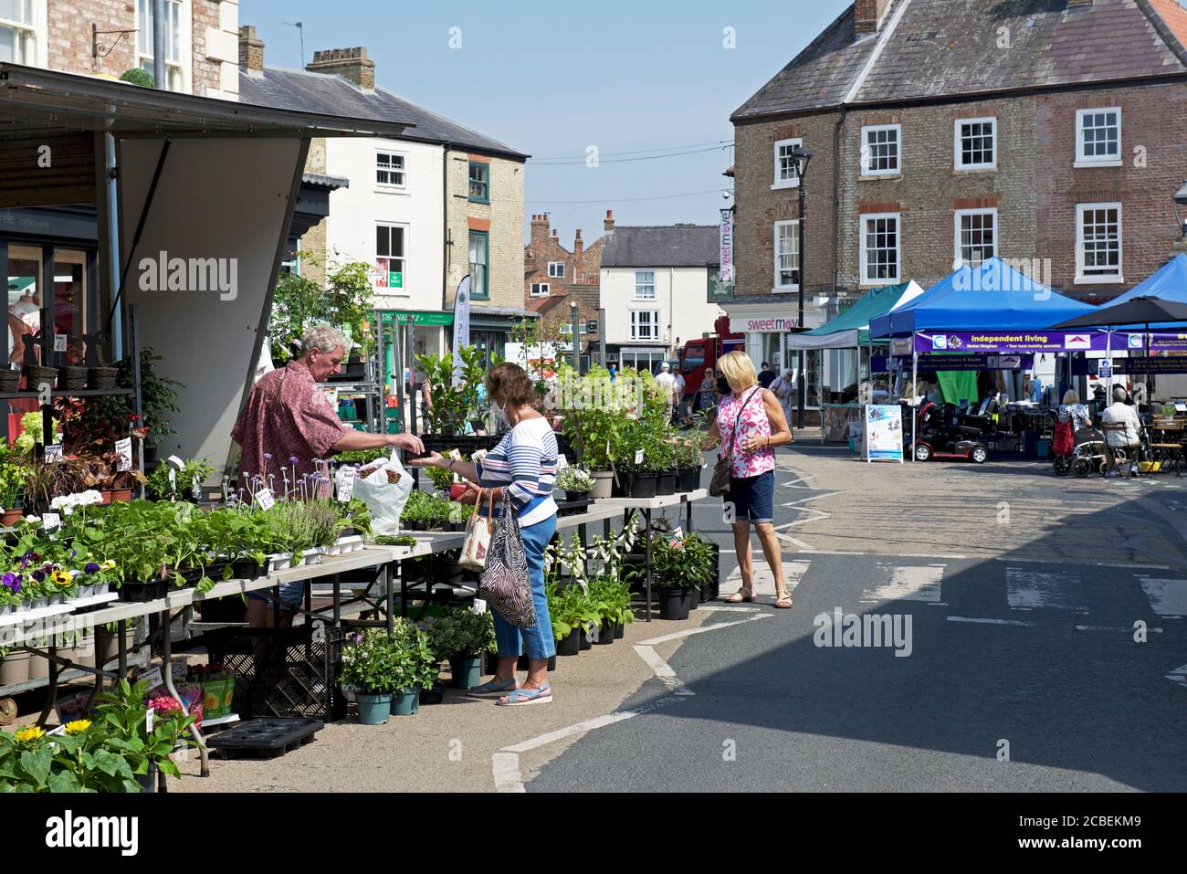 Market day in Poc klington, East Yorkshire, England UK Stock Photo - Alamy