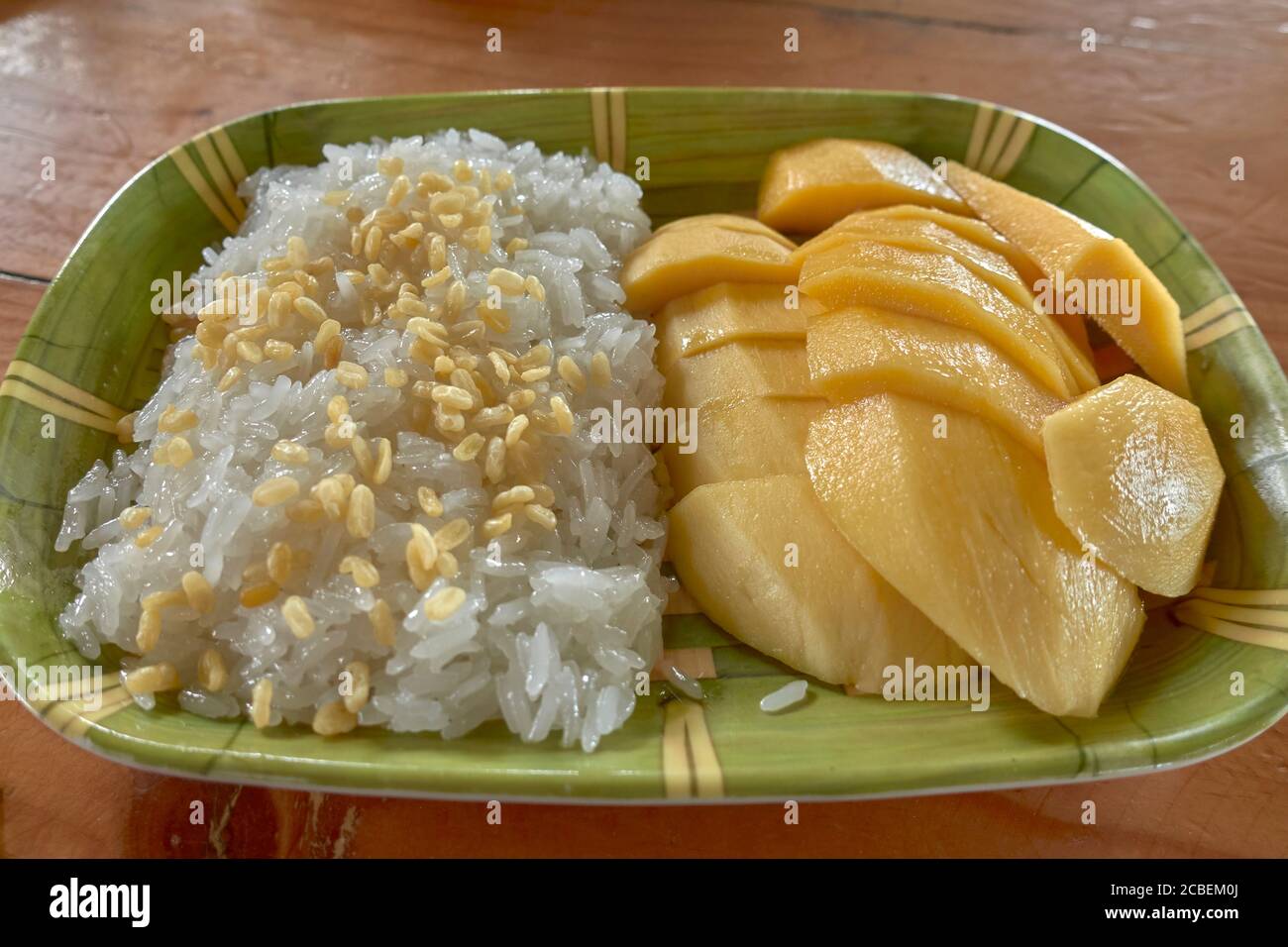 Mango and sticky rice. Thailand dessert, Thai sweet Stock Photo - Alamy