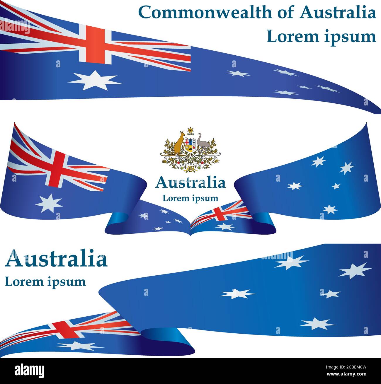 Flag of Australia, Commonwealth of Australia. Template for award design ...