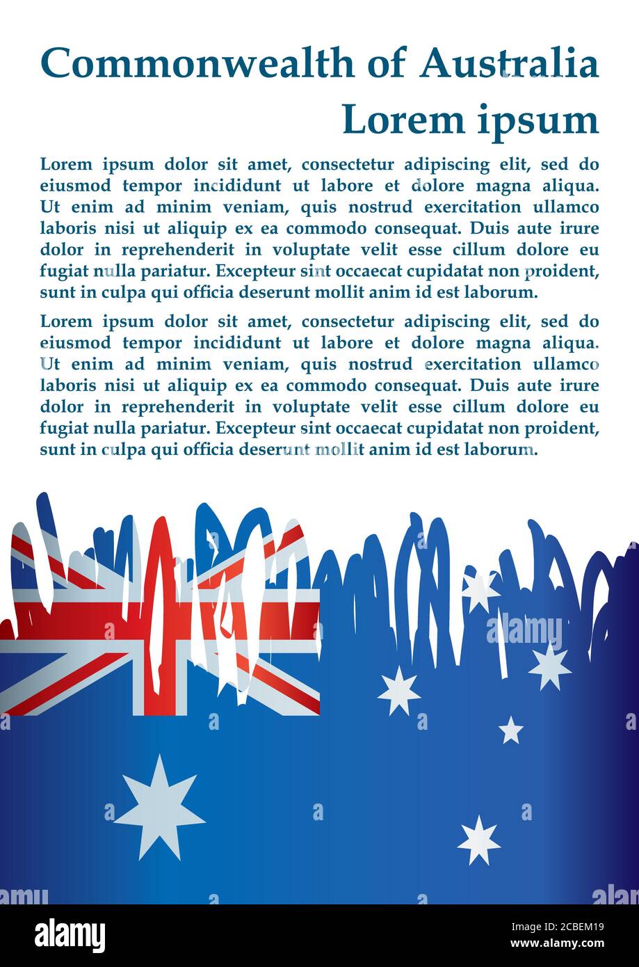 Flag of Australia, Commonwealth of Australia. Template for award design ...