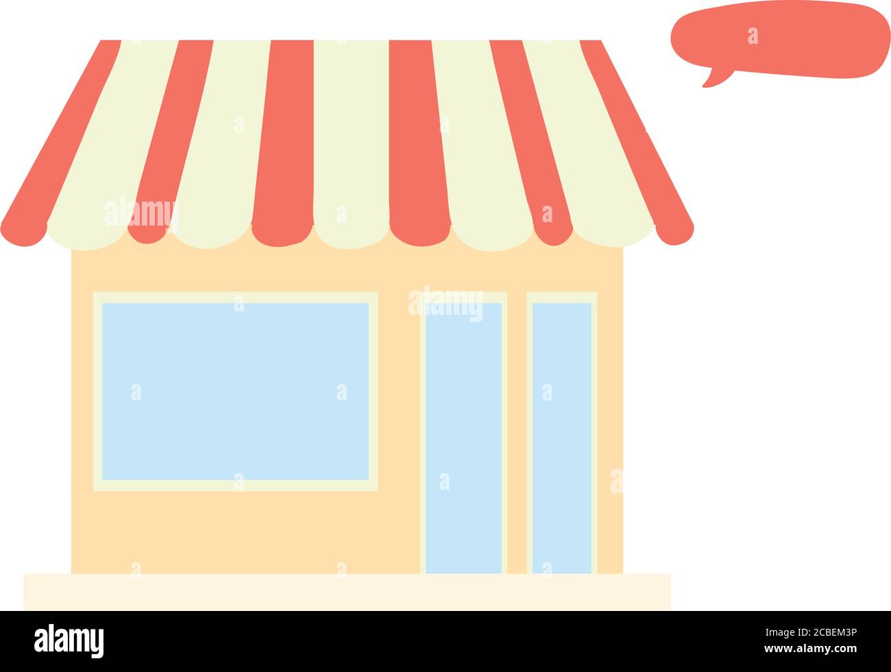 Local business cartoon on white background vector illustration design ...