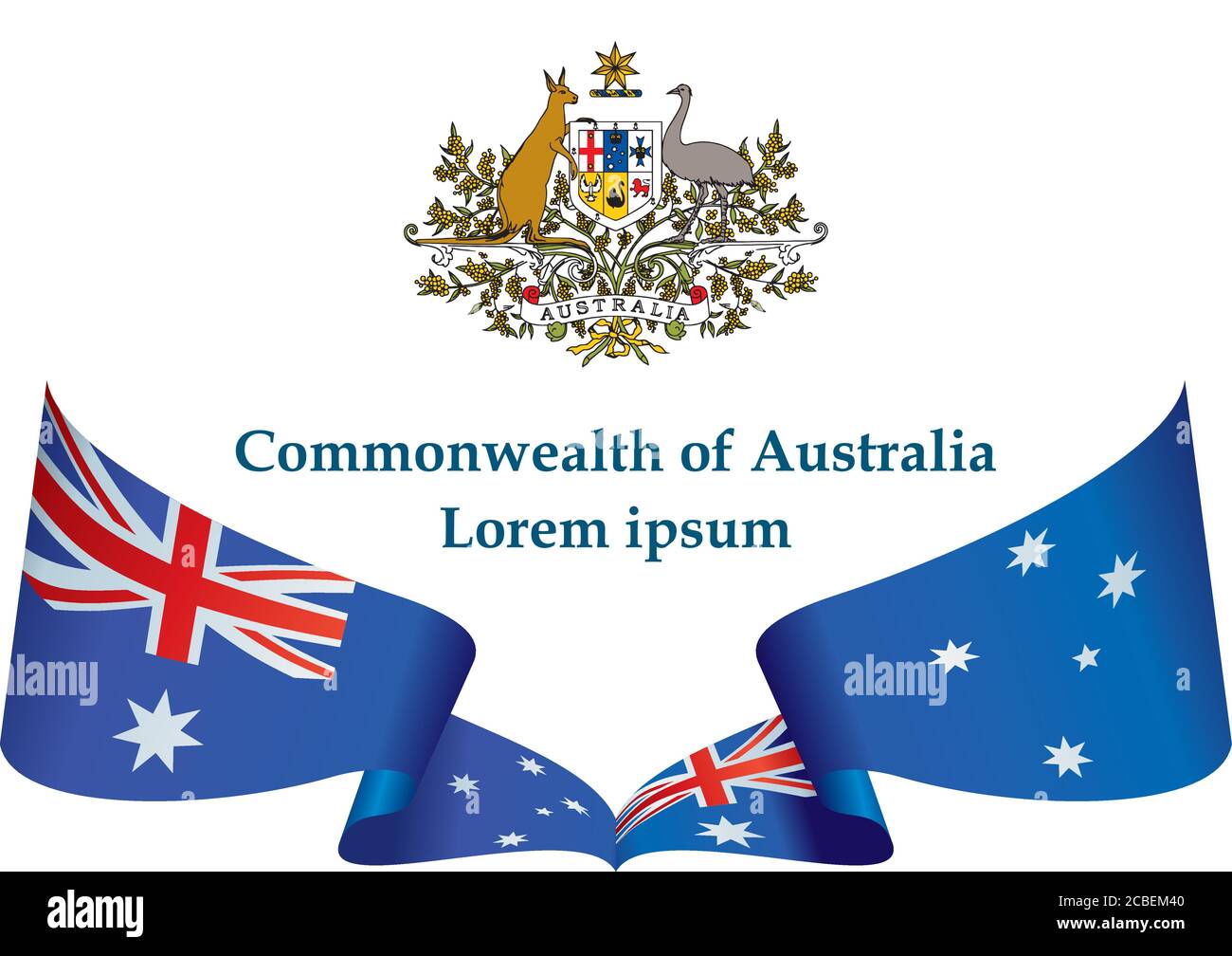 Flag of Australia, Commonwealth of Australia. Template for award design ...