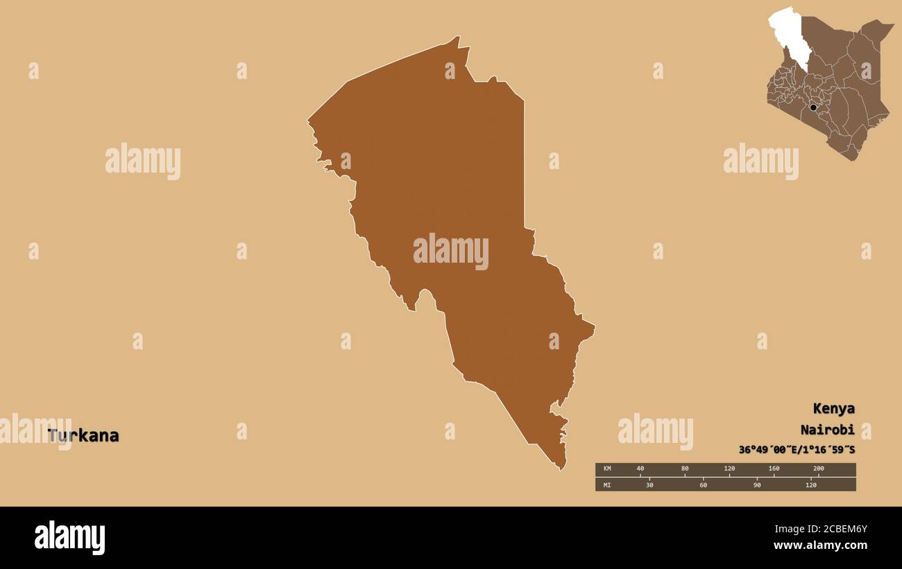 Turkana county map hi-res stock photography and images - Alamy