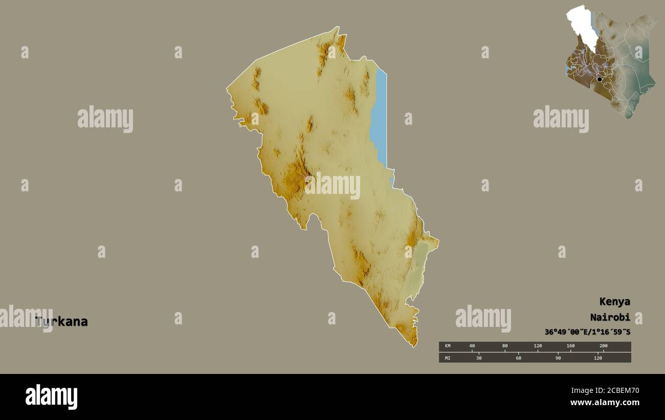 Turkana county map hi-res stock photography and images - Alamy