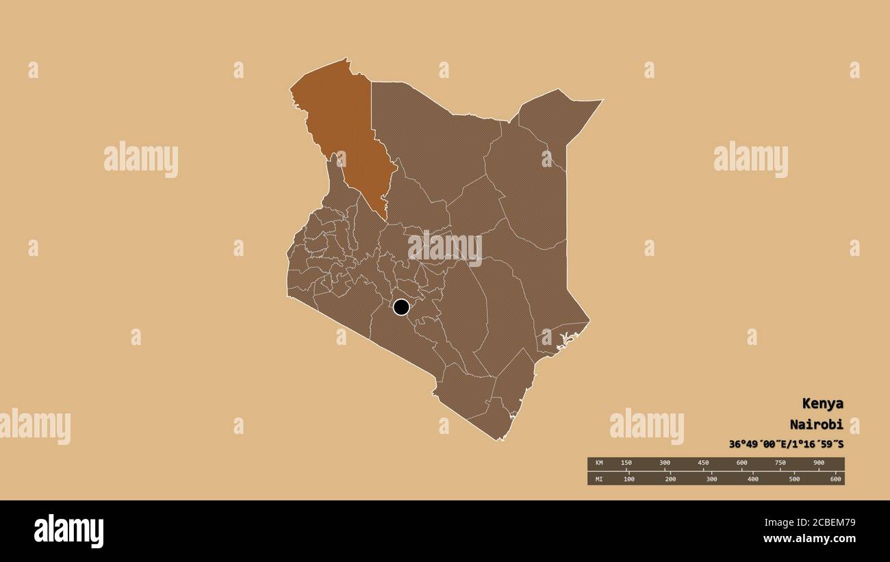 Turkana county map hi-res stock photography and images - Alamy