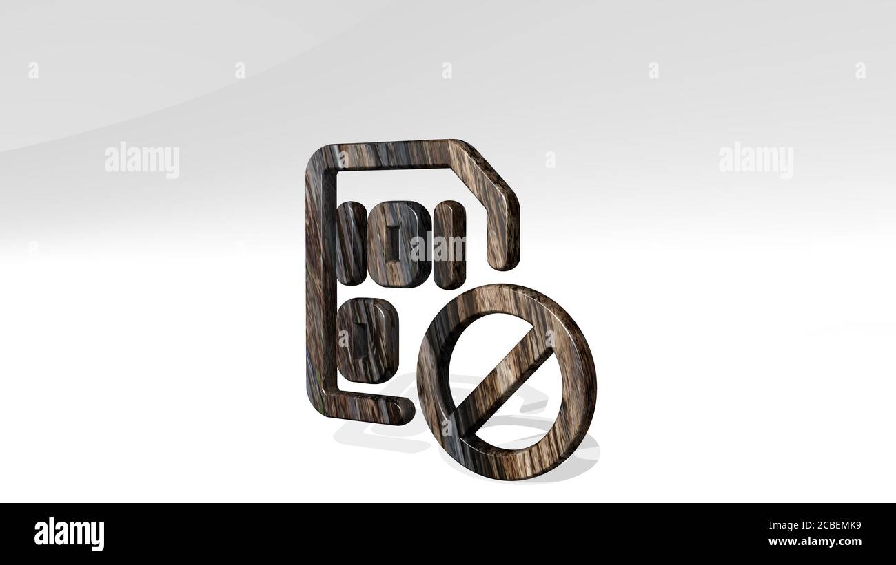 file code disable 3D icon standing on the floor - 3D illustration for ...