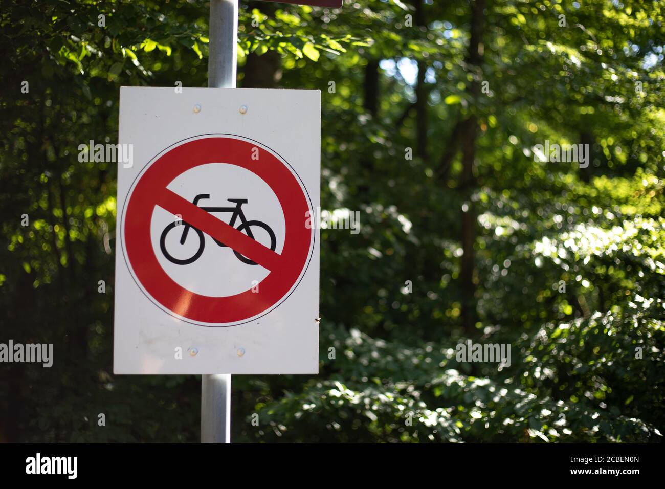 No bicycle traffic sign Stock Photo - Alamy