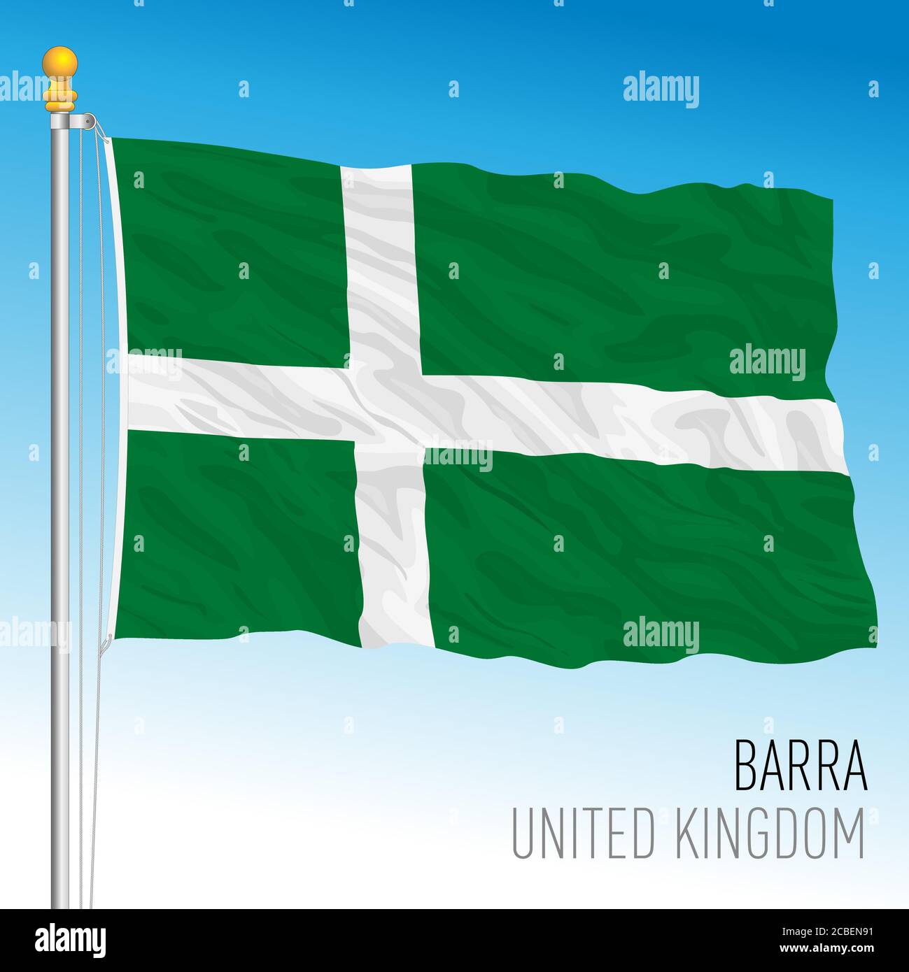 Barra Islands flag, Hebrides islands, United Kingdom, vector ...