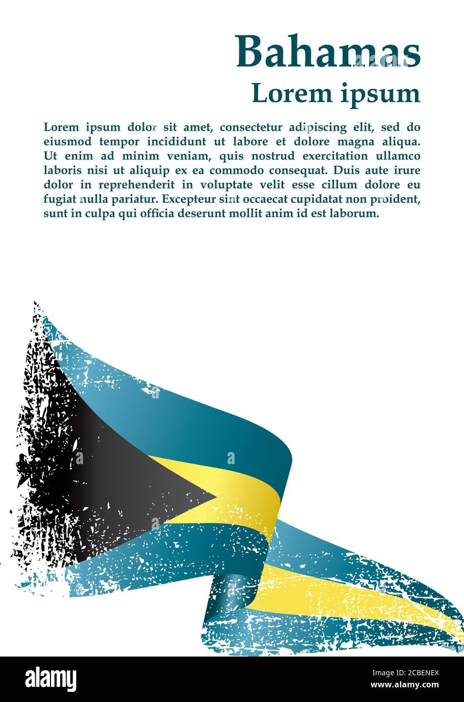 Flag of the Bahamas, Commonwealth of The Bahamas. Template for award ...