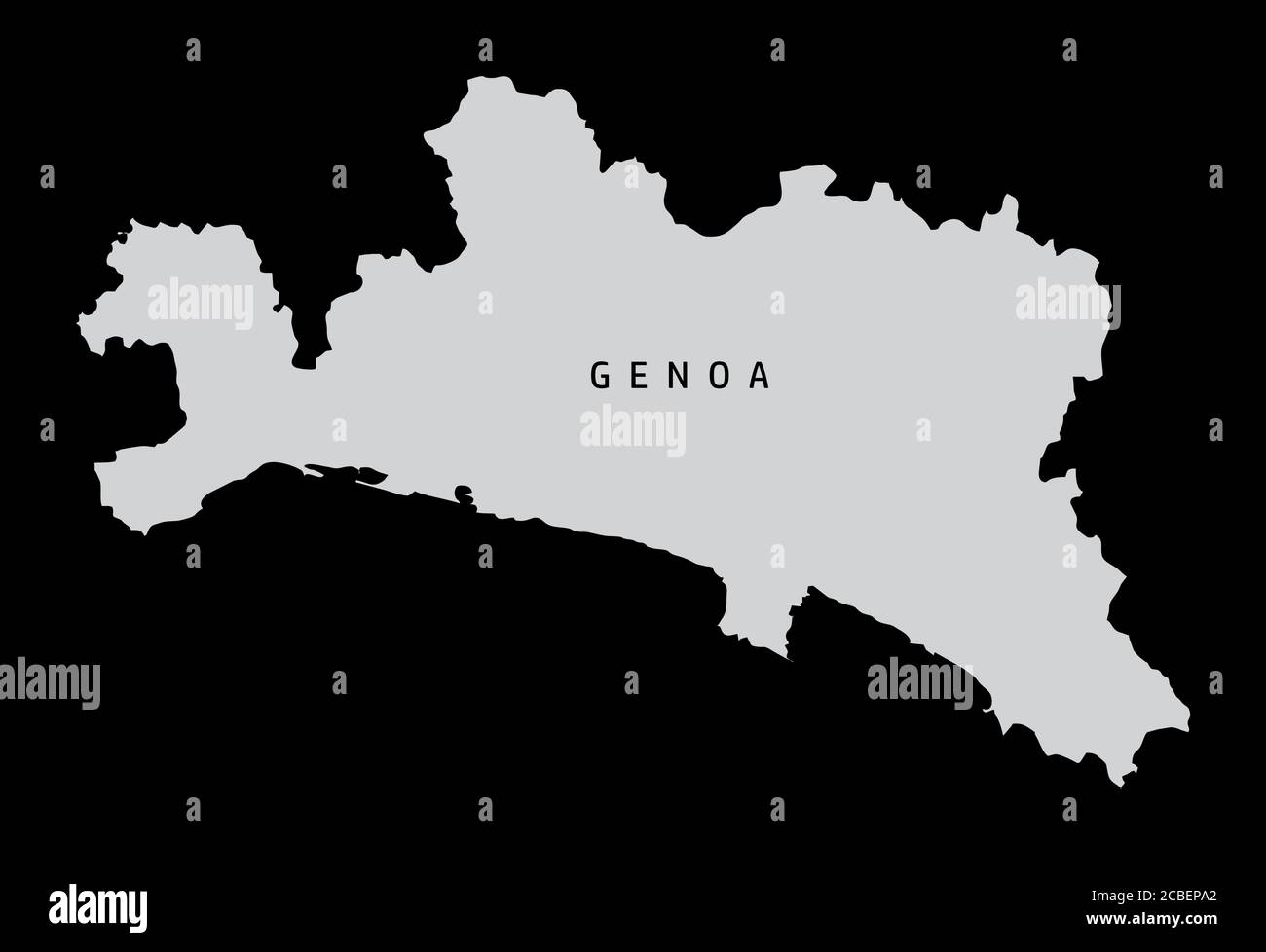 Genoa province map Stock Vector Image & Art - Alamy