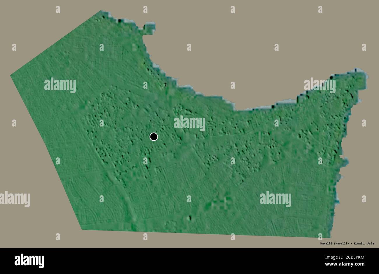 Kuwait relief map hi-res stock photography and images - Alamy
